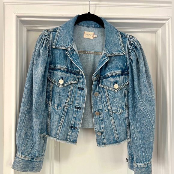 Alice + Olivia | Jackets & Coats | Alice Olivia Lana Puff Sleeve Jean Jacket | Poshmark